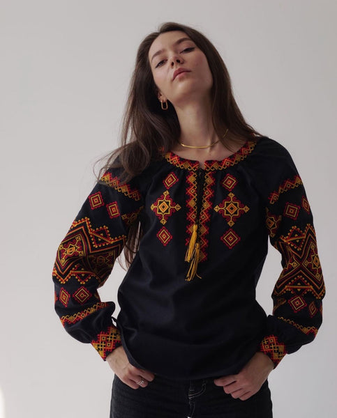 Black Blouse- “Lesya” – Ukieology Fashion and Decor