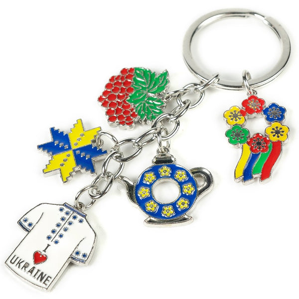 Charm Keychain “Symbols of Ukraine” – Ukieology Fashion and Decor