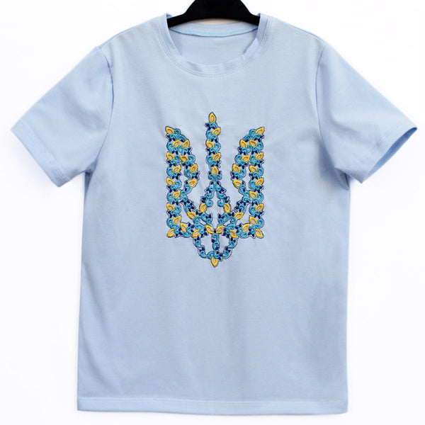 Children's Blue Tryzub T-shirt – Ukieology Fashion and Decor