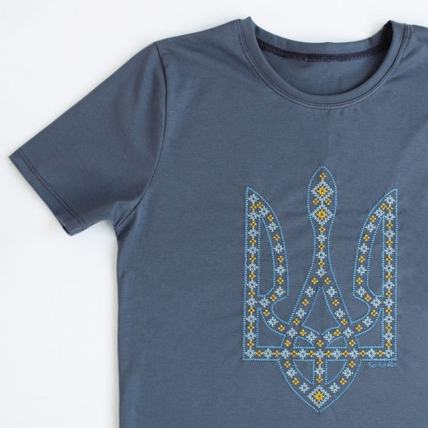 Children's Navy Tryzub T-shirt – Ukieology Fashion and Decor